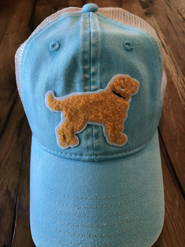 Yellow Dog Trucker Cap Mesh back: Caribbean Blue